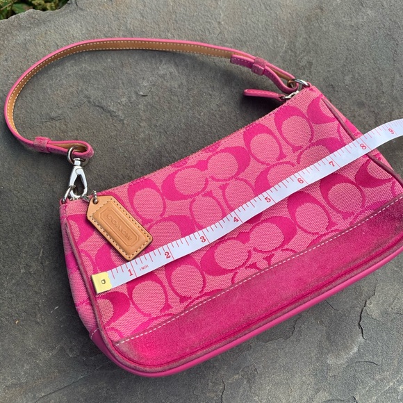 Coach | Bags | Coach Signature Hot Pink Shoulder Bag | Poshmark
